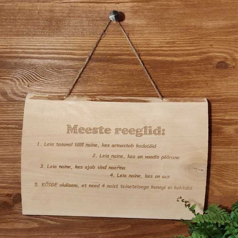 Meeste reeglid (puidust silt) – Kingiabi kingiidee